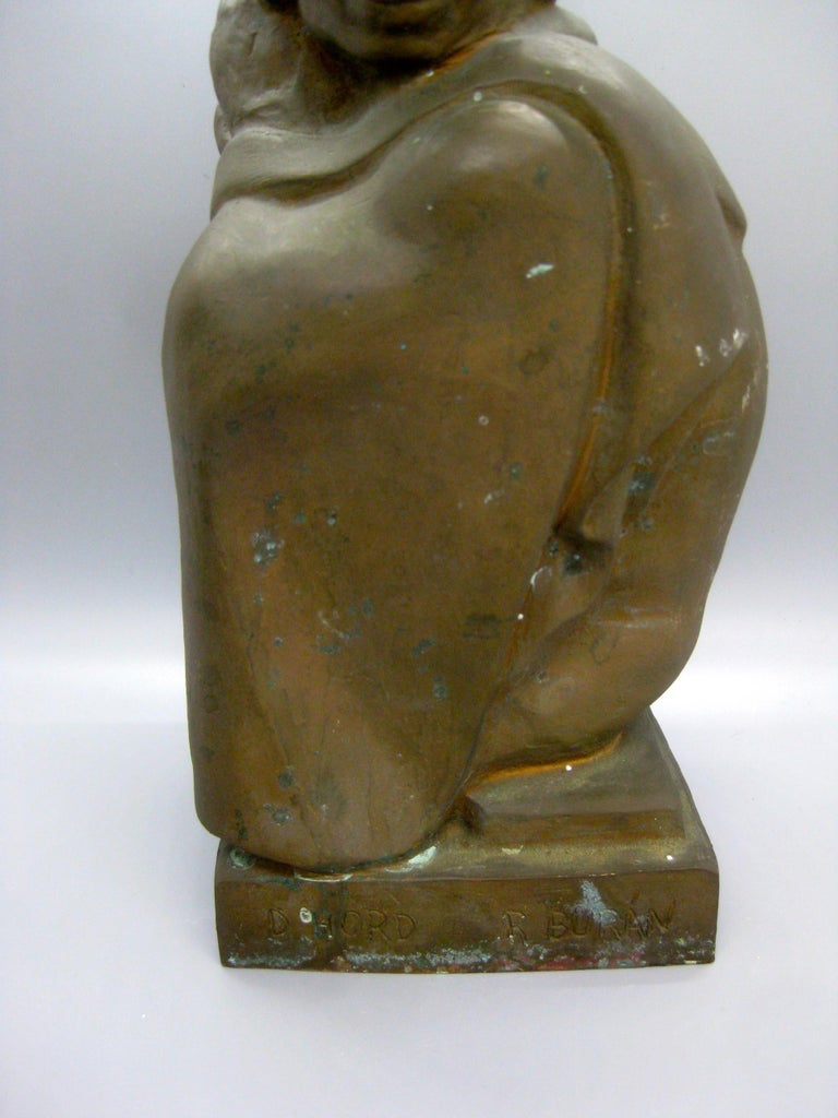 Antique Donal Hord WPA San Diego California Montezuma Aztec Bronze ...