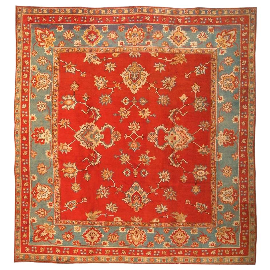 Antique Donegal Irish Rug. Size: 13 ft 3 in x 13 ft 8 in (4.04 m x 4.17 ...