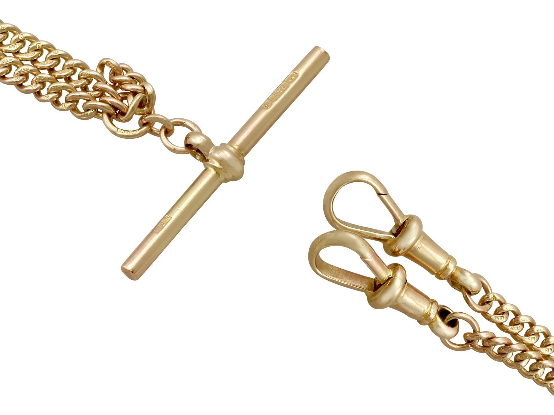 Antique Double Albert Watch Chain in Yellow Gold at 1stDibs