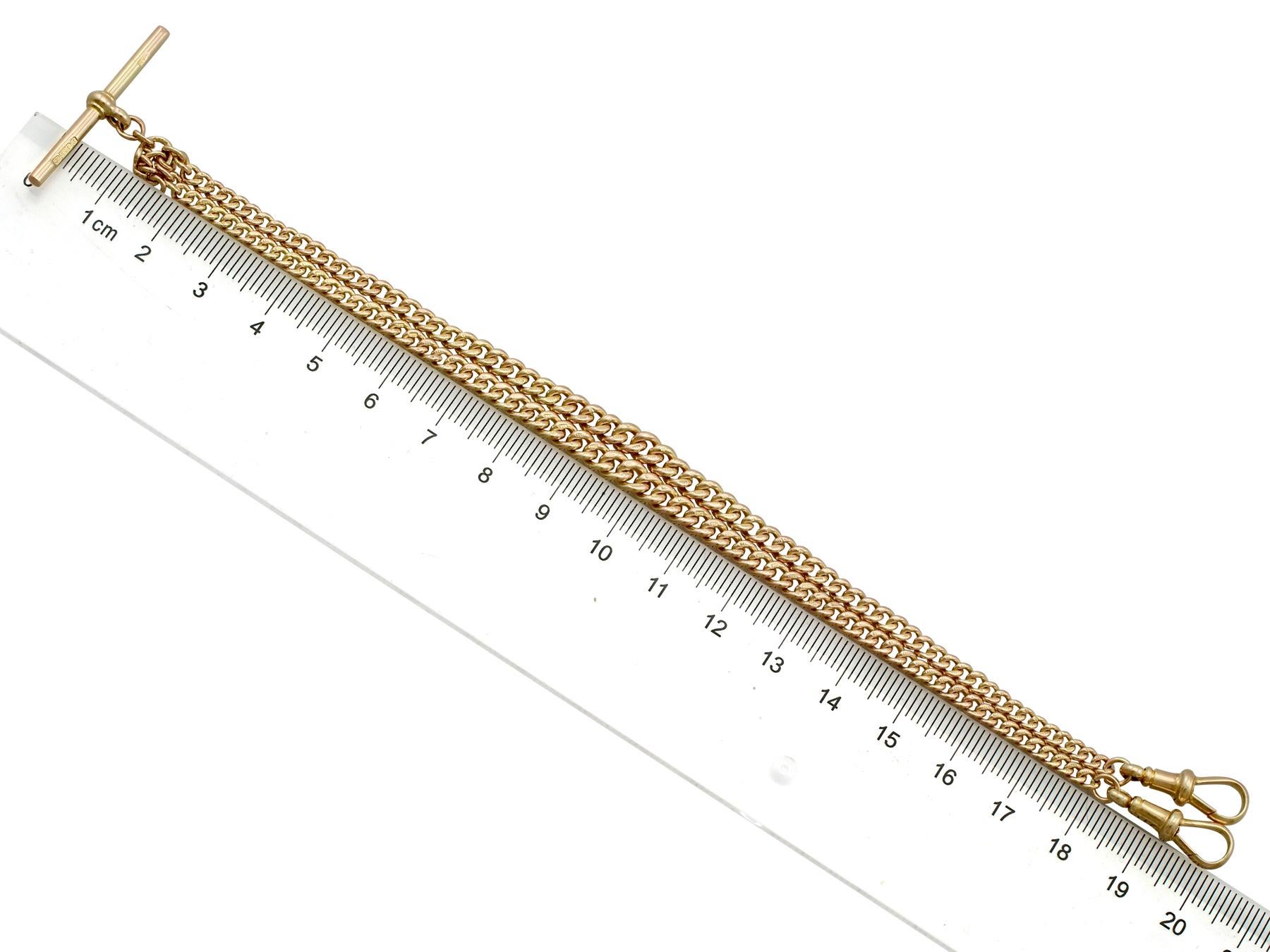 Antique Double Albert Watch Chain in Yellow Gold at 1stDibs