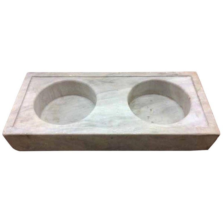 Antique Double Basin Marble Sink, circa 1800s at 1stDibs
