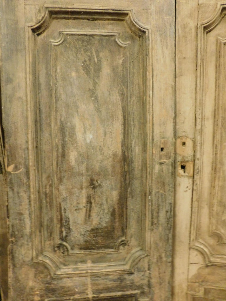 Antique Double Doors in Light Fir Wood, Sculpted Style Louis XVI, 1700 ...