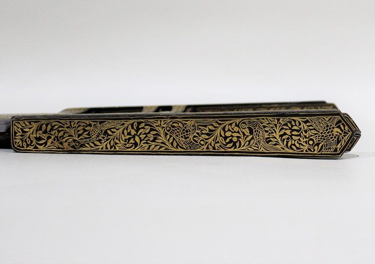 Antique Double Katar Dagger with Sheath featuring Gold Damascene ...