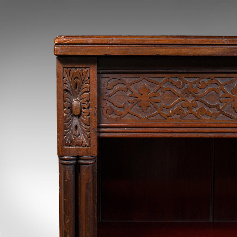 Antique Drawing Room Book Cabinet, English, Walnut, Bookshelves ...