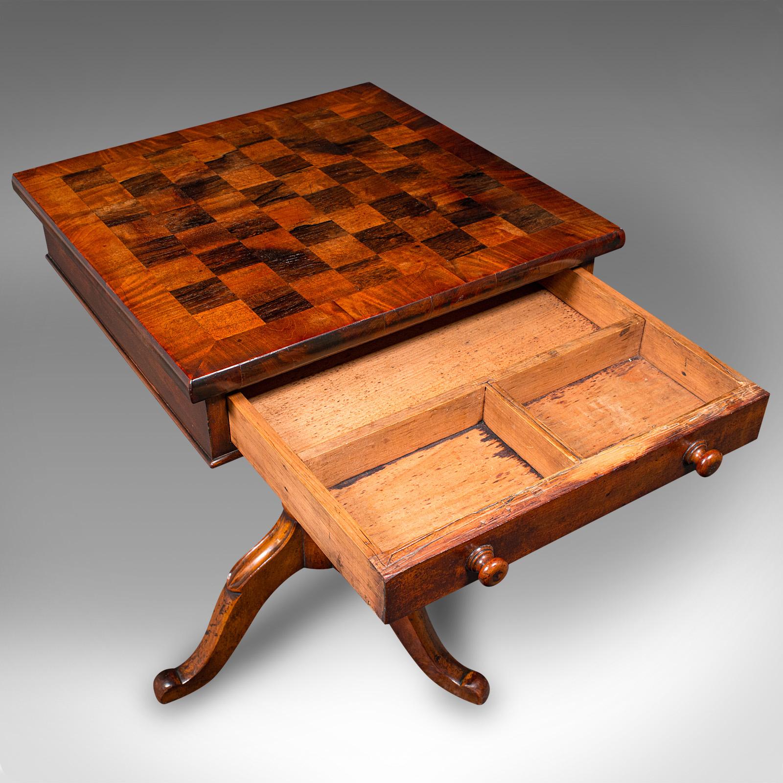 Antique Drawing Room Chess Table, English, Games, Cards, Victorian ...