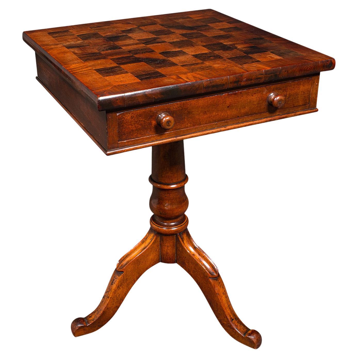 Antique Drawing Room Chess Table, English, Games, Cards, Victorian ...
