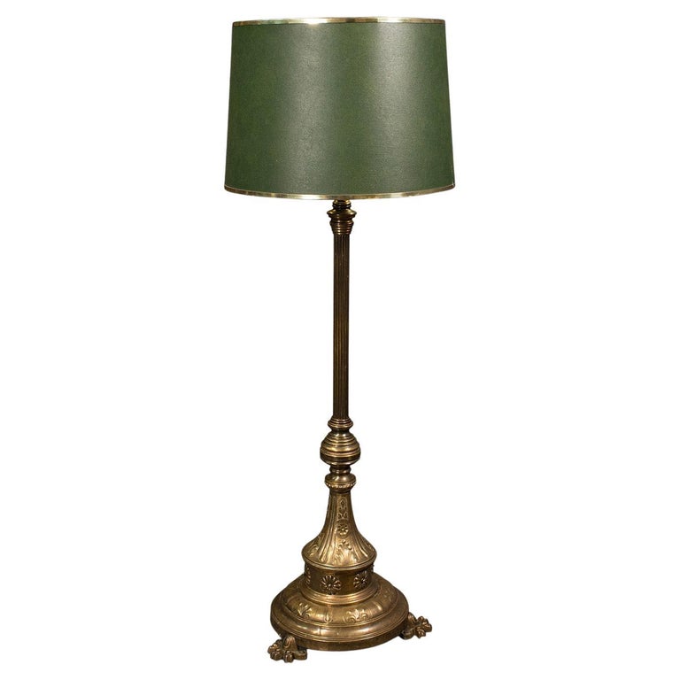 Antique Drawing Room Lamp, English, Brass, Adjustable, Standard ...