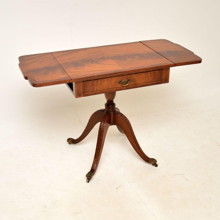 Antique Drop Leaf Side Table For Sale at 1stDibs