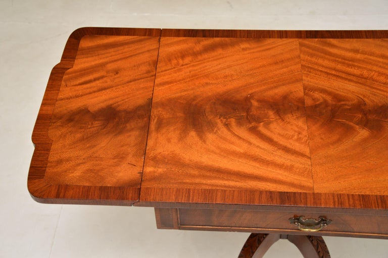 Antique Drop Leaf Side Table For Sale at 1stDibs