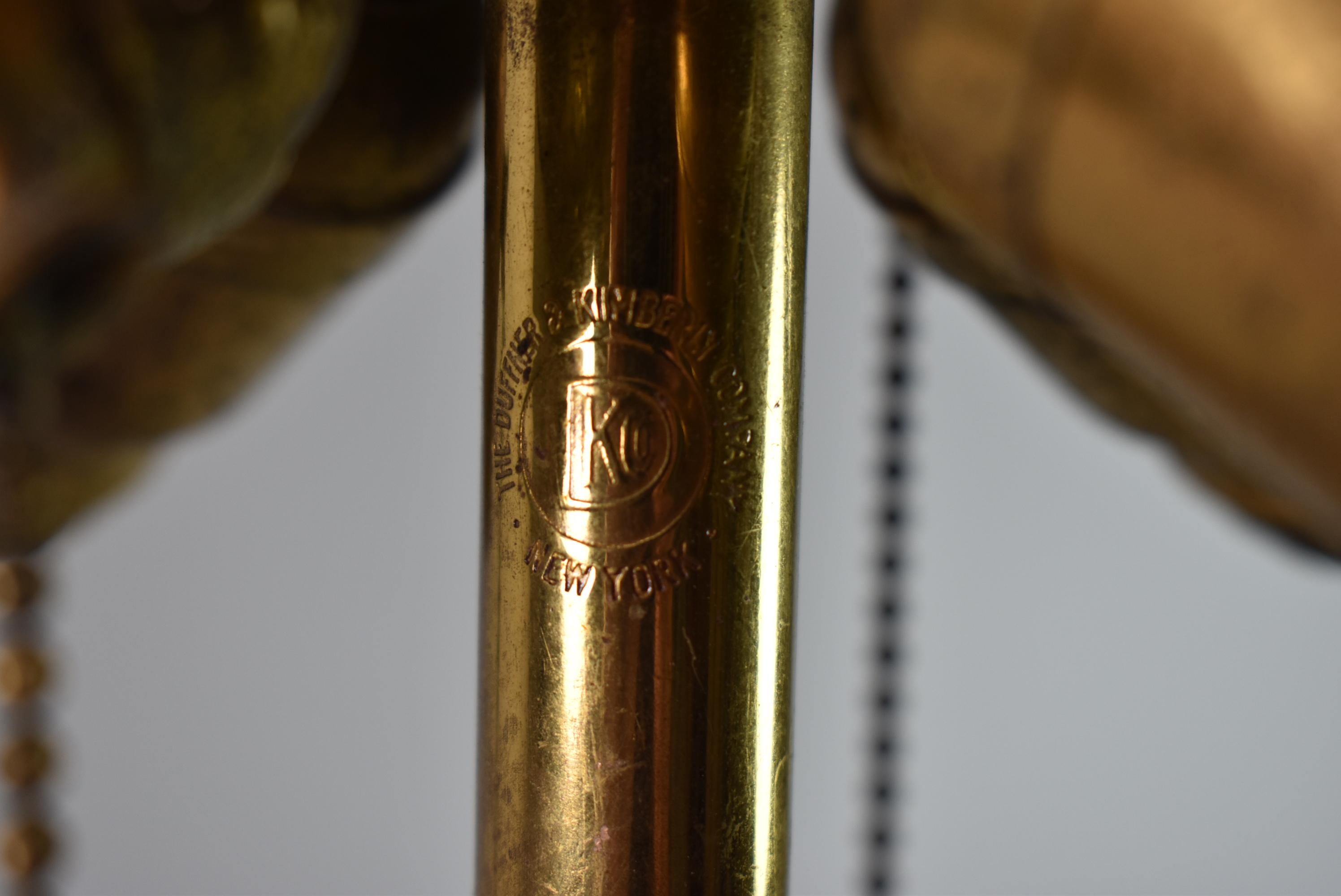 Antique Duffner and Kimberly Elizabethan Leaded Glass Table Lamp Hubell ...