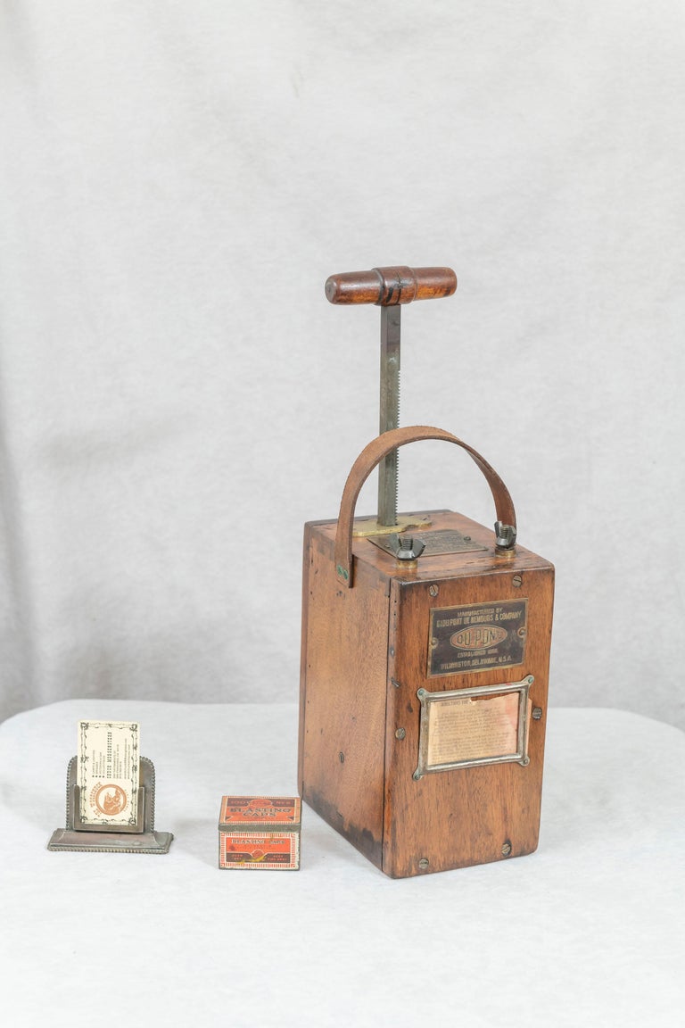 Antique Dupont Blasting Machine, with Storage Tin for Caps at 1stDibs ...