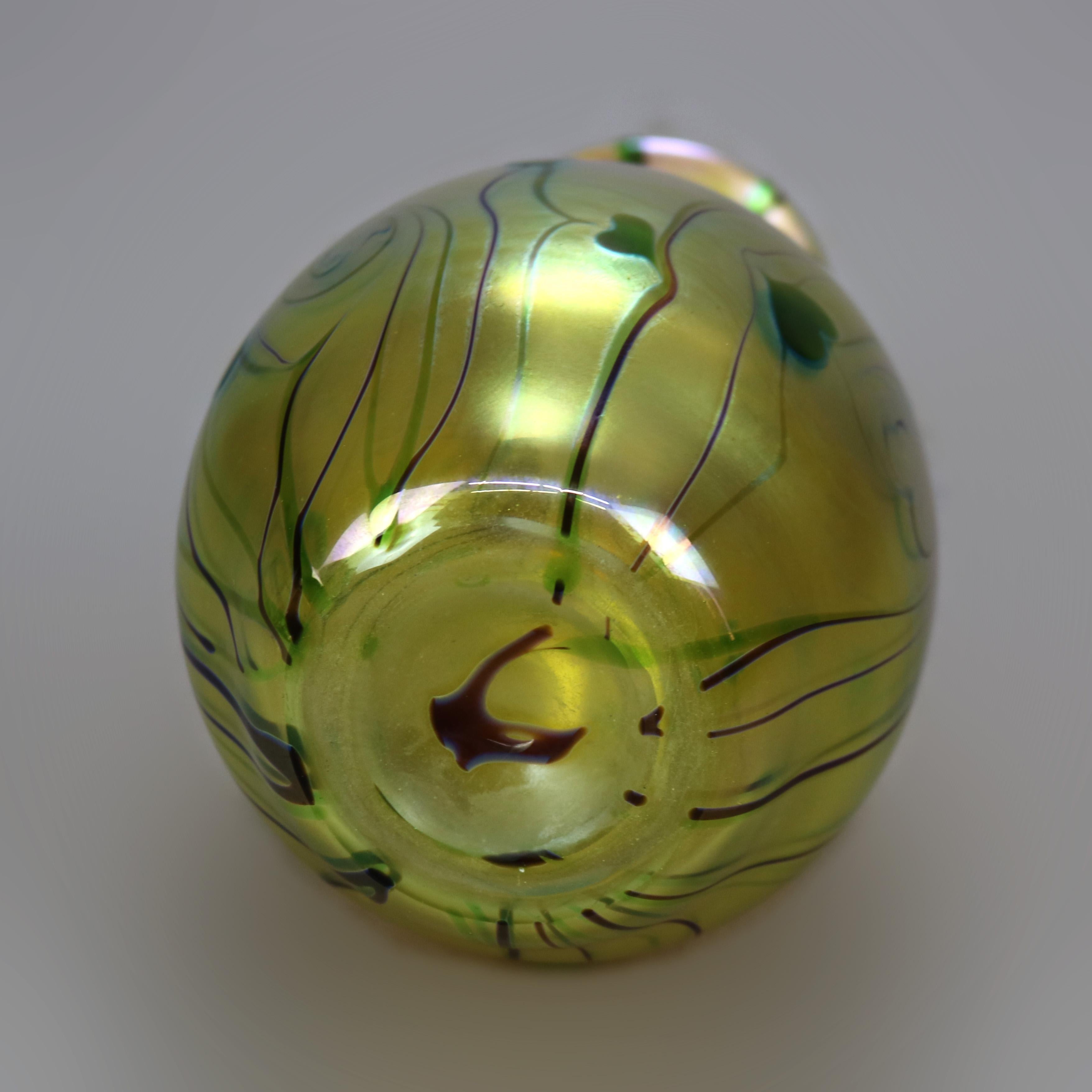 Antique Durand Heart and Vine Art Glass Vase, Circa 1930 at 1stDibs