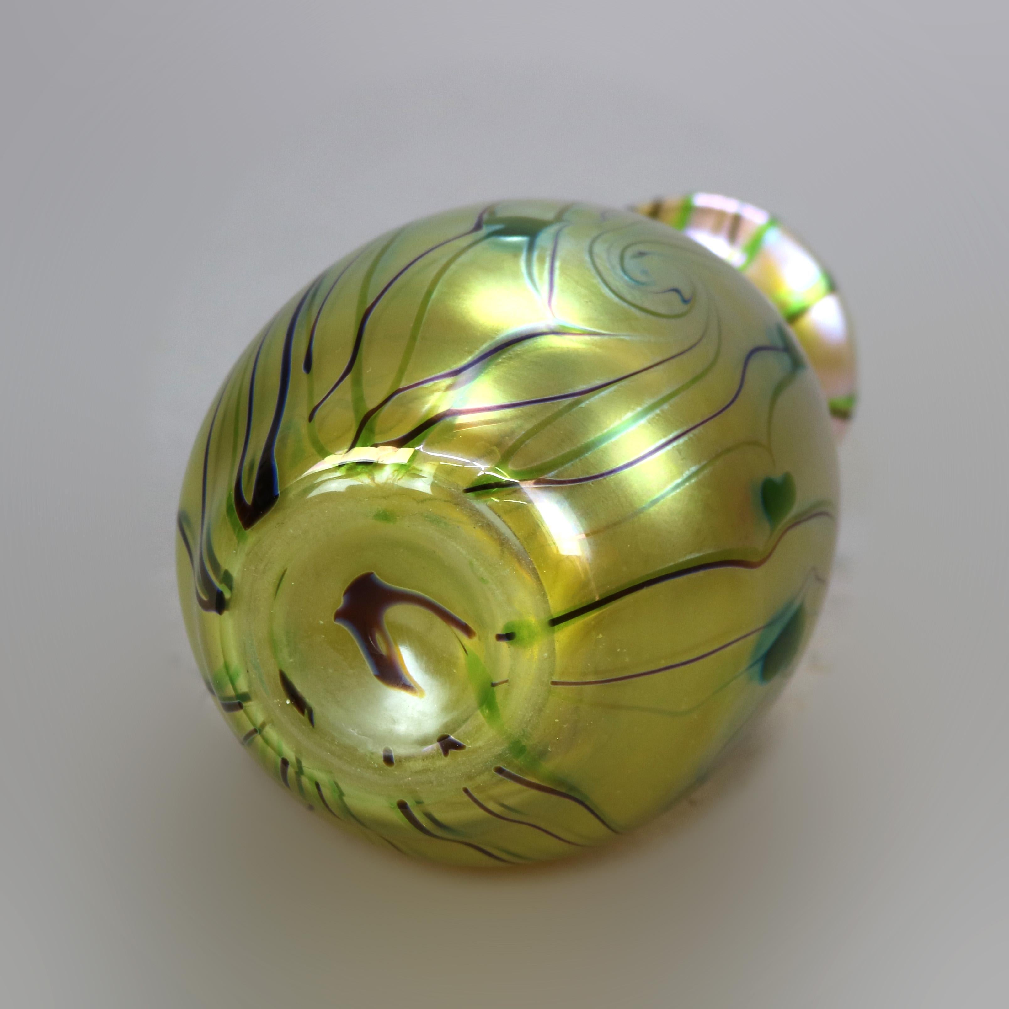 Antique Durand Heart and Vine Art Glass Vase, Circa 1930 at 1stDibs