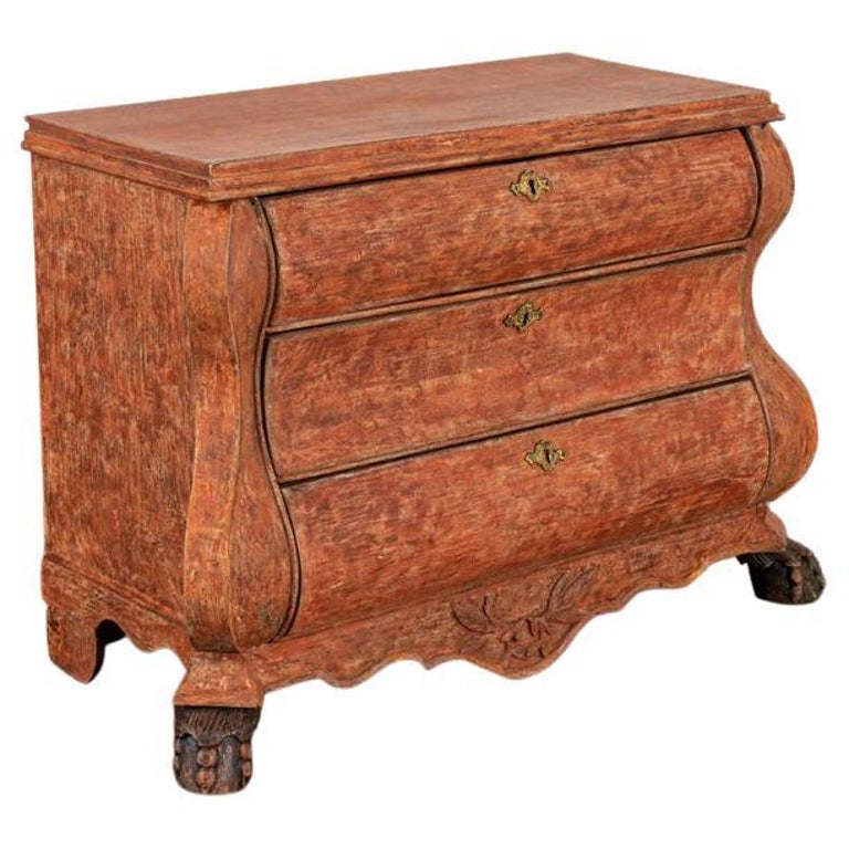 Antique Dutch Baroque Commode Chest of Three Drawers For Sale at 1stDibs