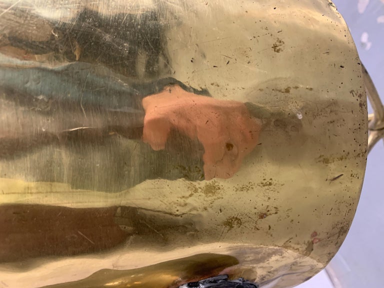 Antique Dutch Brass Coffee Pot and Trivet For Sale at 1stDibs