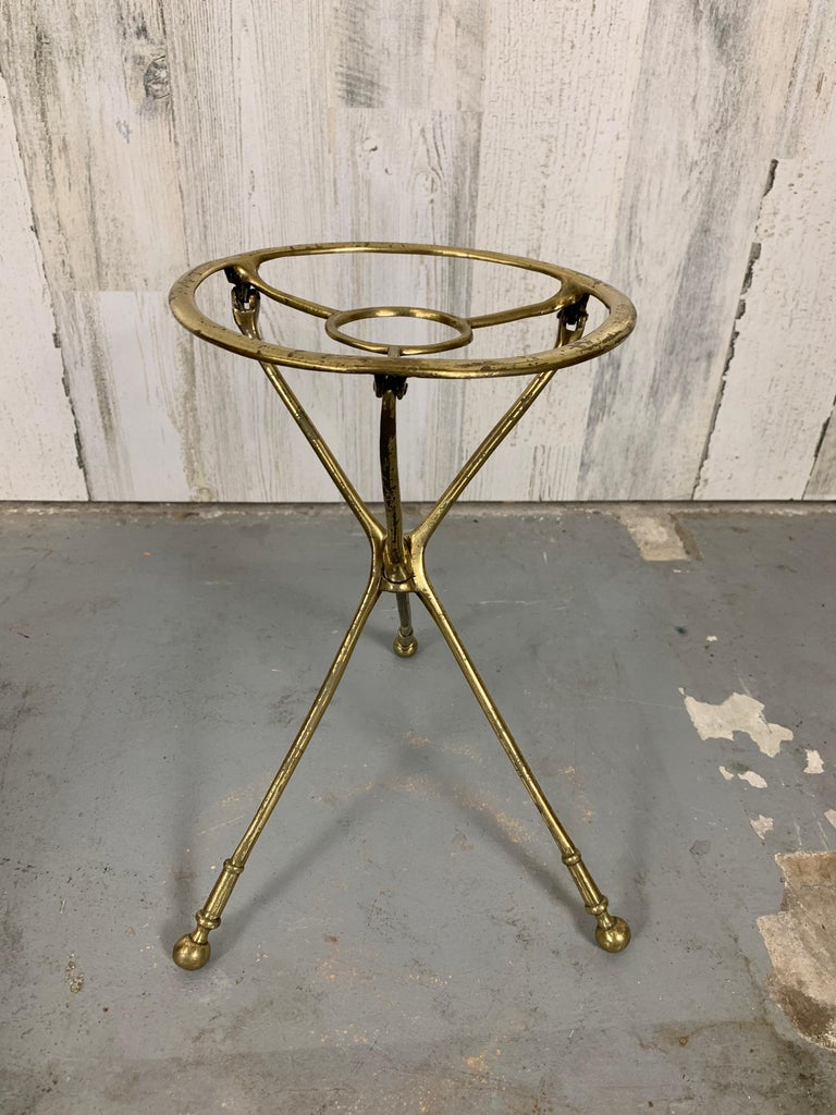 Antique Dutch Brass Coffee Pot and Trivet For Sale at 1stDibs