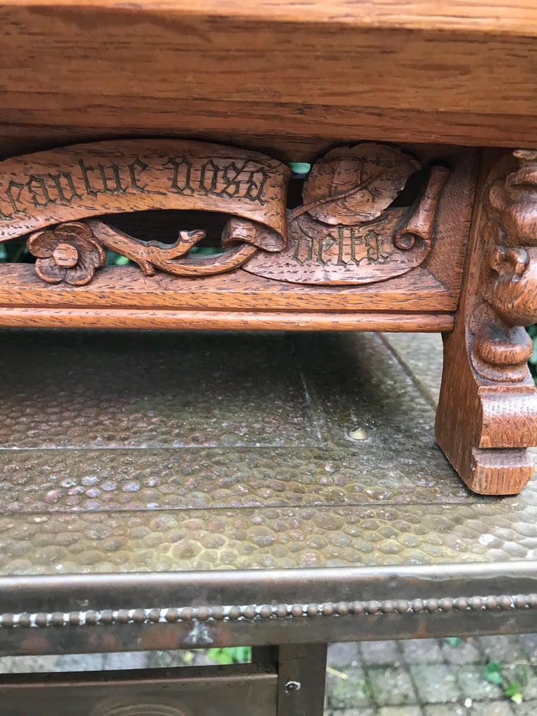 Great Antique Carved Oak Gothic Revival Bible Stand Religious Church ...