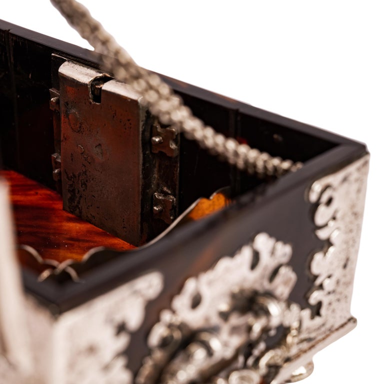 Antique Dutch Colonial VOC Batavian Tortoise Shell Silver Sirih Casket ...