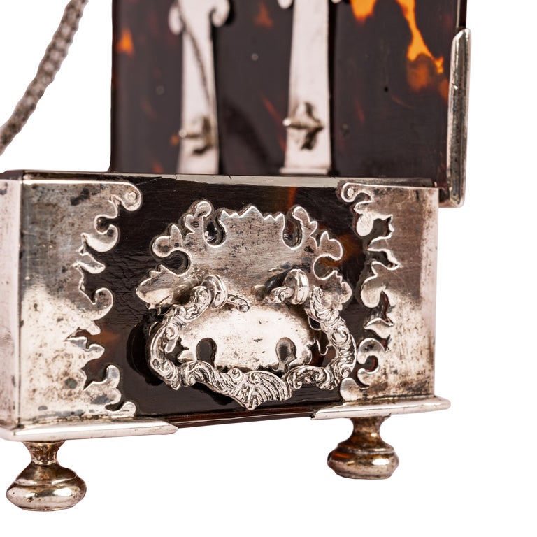 Antique Dutch Colonial VOC Batavian Tortoise Shell Silver Sirih Casket ...