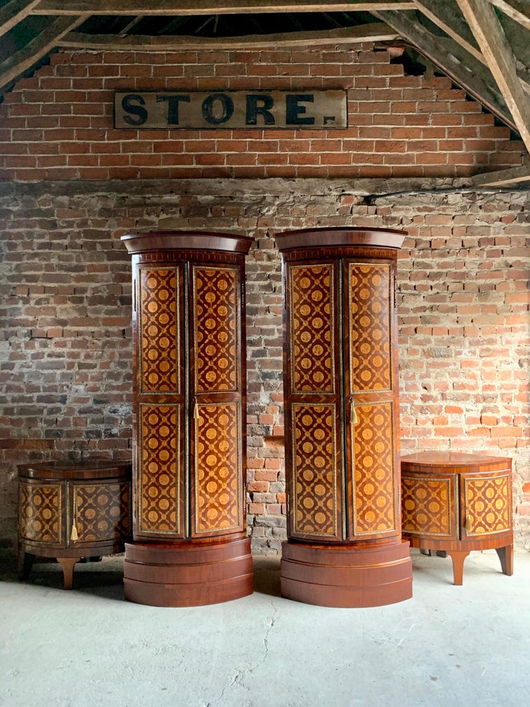 Antique Dutch Corner Cabinets Pair of Inlaid Marquetry Rare, 18th ...