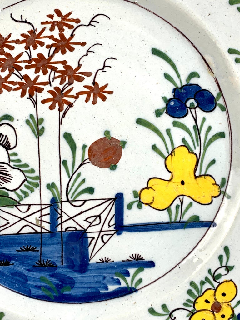 Antique Dutch Delft Charger 18th Century Polychrome Colors Circa 1770 ...