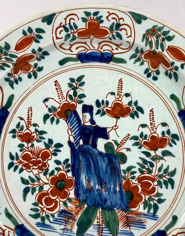 Antique Dutch Delft Charger Made Circa 1780 For Sale at 1stDibs