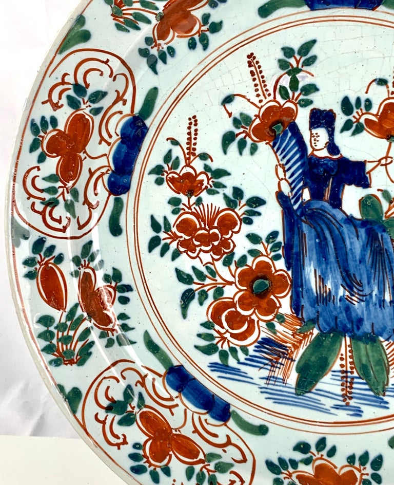 Antique Dutch Delft Charger Made Circa 1780 For Sale at 1stDibs