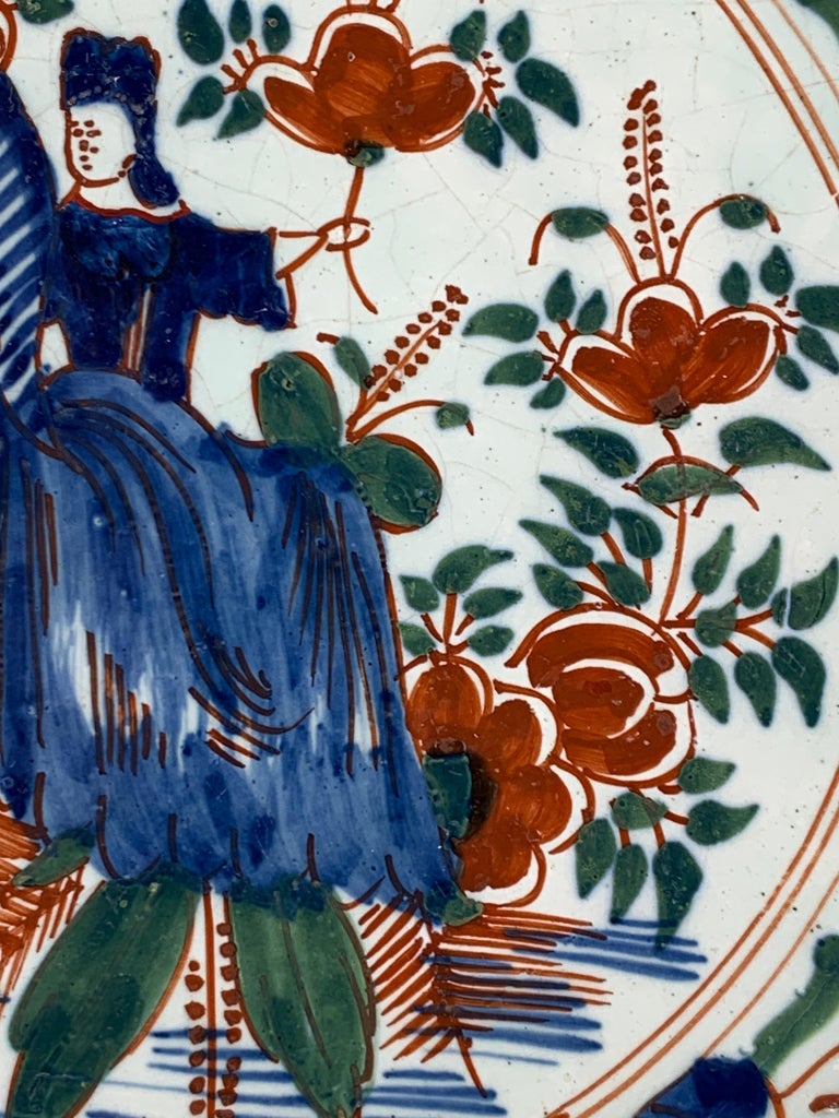 Antique Dutch Delft Charger Made Circa 1780 For Sale at 1stDibs