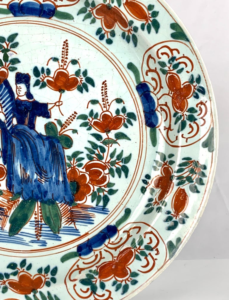 Antique Dutch Delft Charger Made Circa 1780 For Sale at 1stDibs