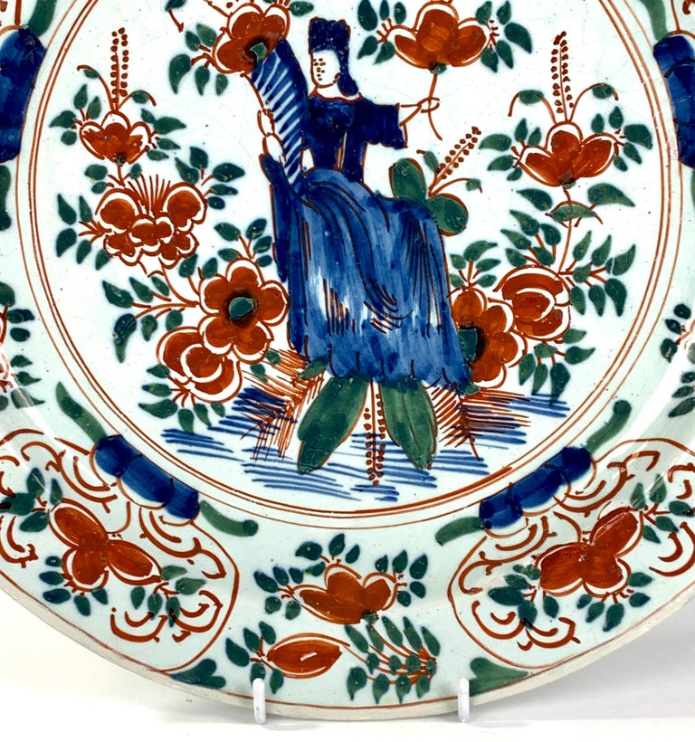 Antique Dutch Delft Charger Made Circa 1780 For Sale at 1stDibs