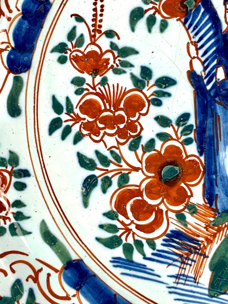 Antique Dutch Delft Charger Made Circa 1780 For Sale at 1stDibs