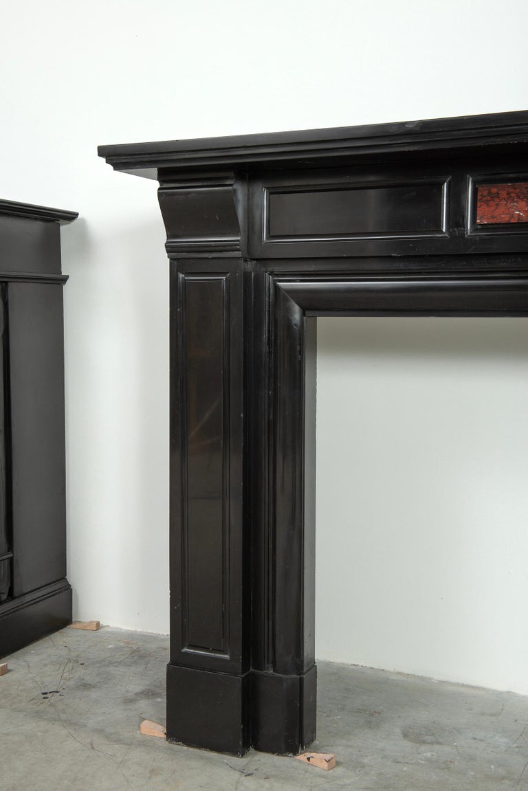 Antique Dutch Fireplace in Belgian Black Marble For Sale at 1stDibs