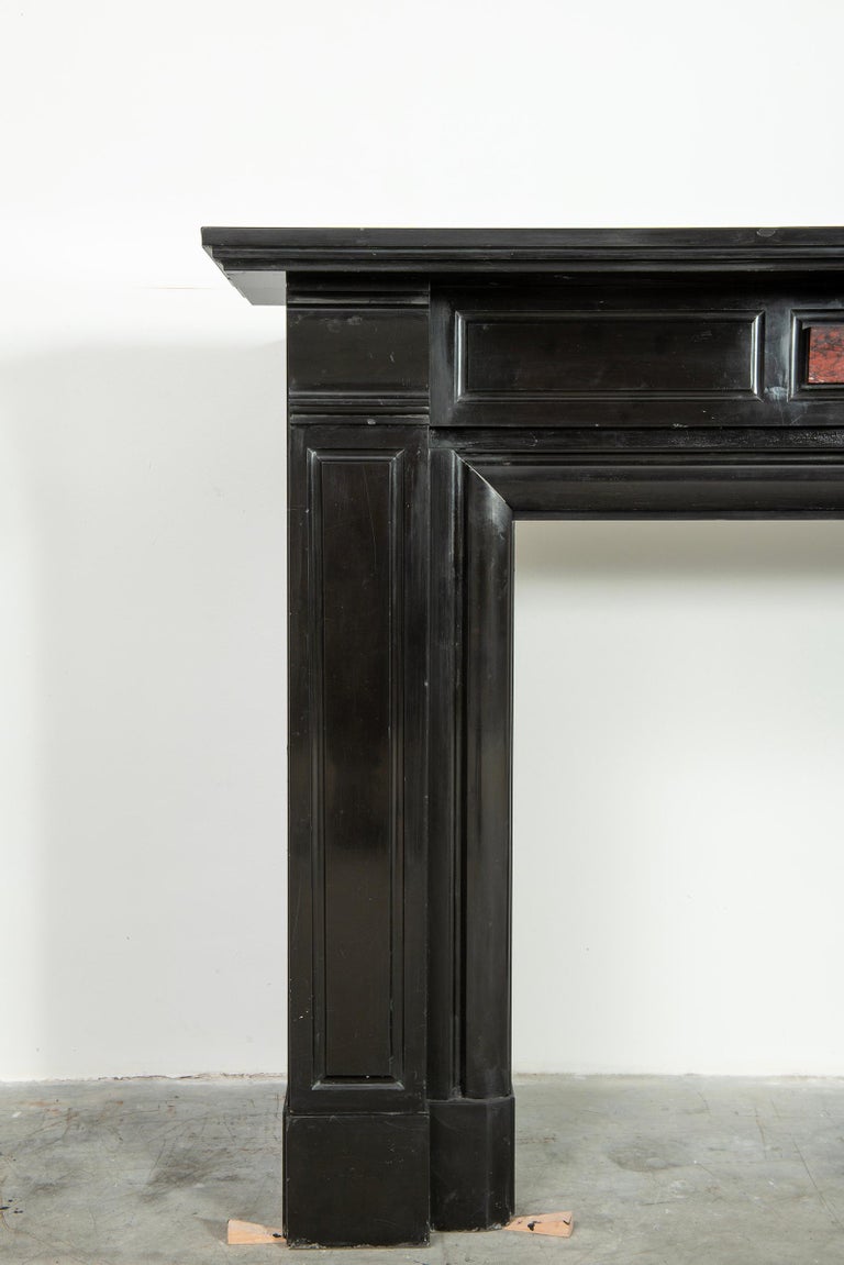 Antique Dutch Fireplace in Belgian Black Marble For Sale at 1stDibs