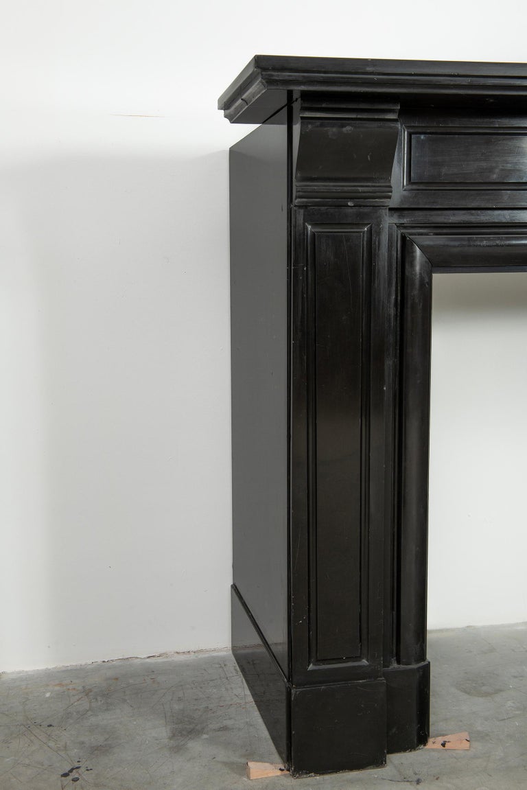 Antique Dutch Fireplace in Belgian Black Marble For Sale at 1stDibs