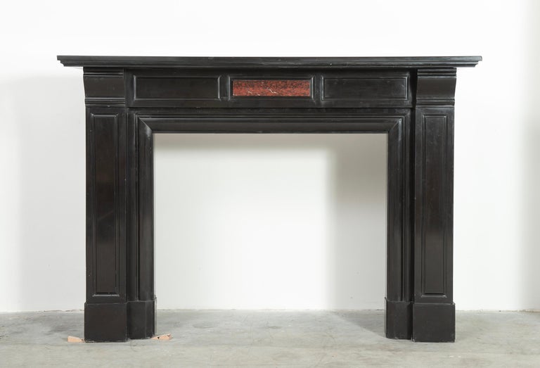 Antique Dutch Fireplace in Belgian Black Marble For Sale at 1stDibs