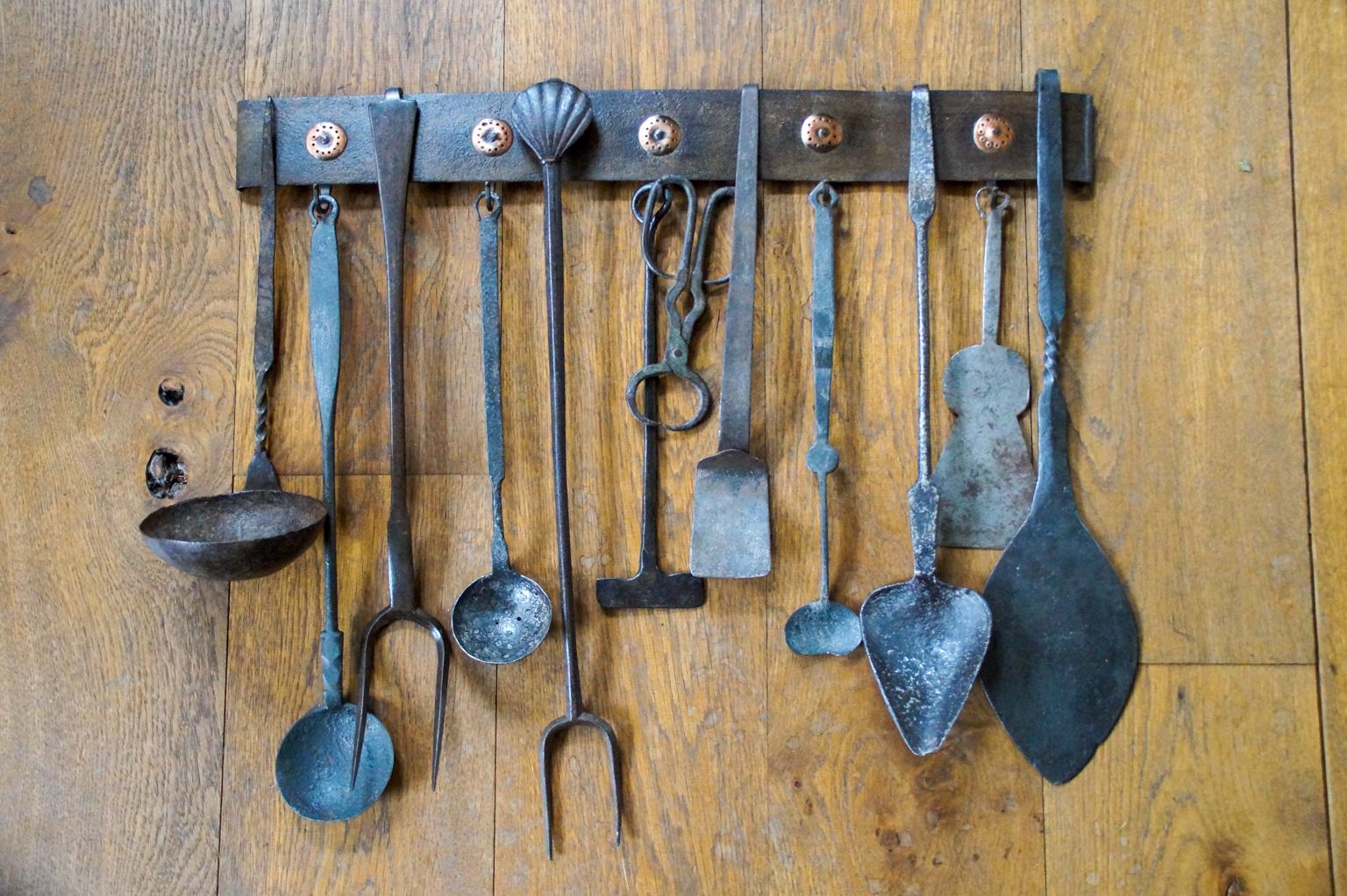 Antique Dutch Fireplace Tool Set, Fire Tools, 17th-18th Century at 1stDibs