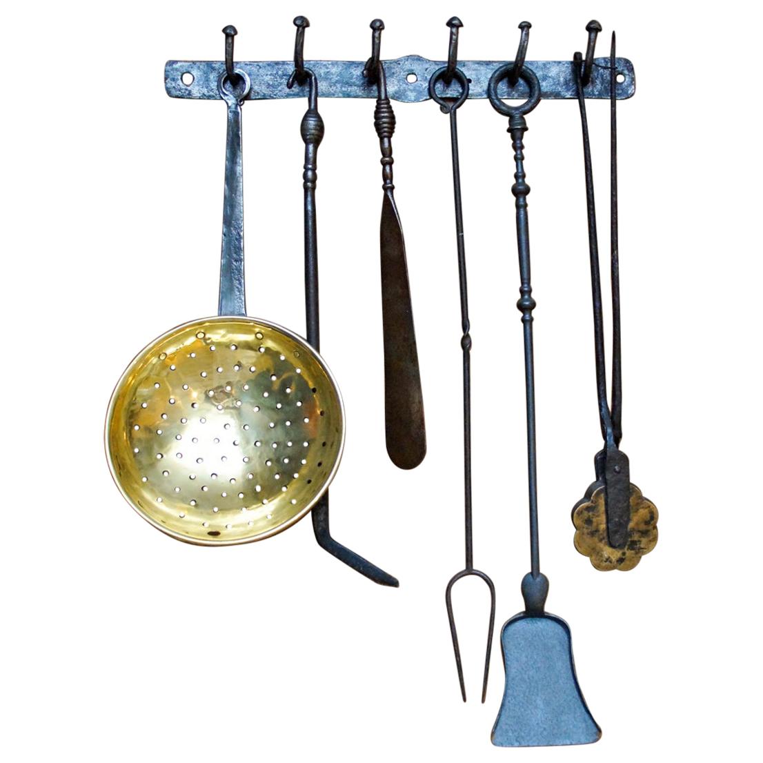 Antique Dutch Fireplace Tool Set, Fire Tools, 18th-19th Century For ...