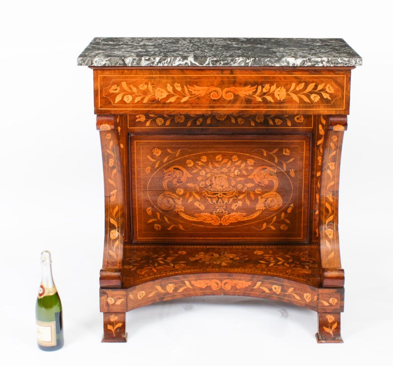 Antique Dutch Floral Marquetry Console Pier Table 19th Century For Sale ...