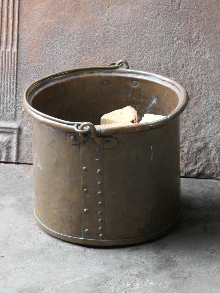 Antique Dutch Napoleon III Log Basket, 19th Century For Sale at 1stDibs