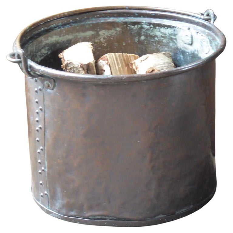 Antique Dutch Napoleon III Log Basket, 19th Century at 1stDibs