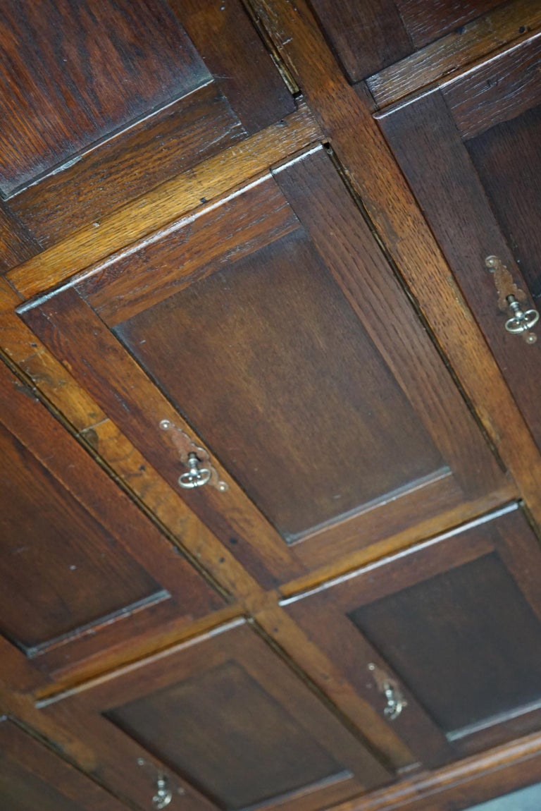 Antique Dutch Oak Locker Cabinet / Post Office, 1920s For Sale at 1stDibs