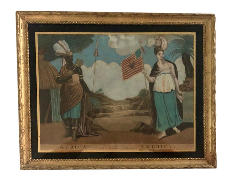 Antique Dutch Prints of the Four Continents For Sale at 1stDibs