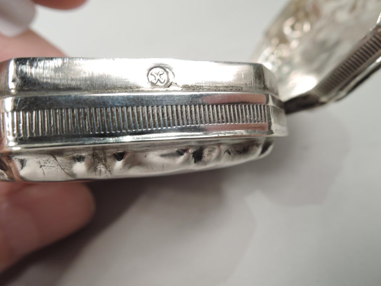 Antique Dutch Silver Match Safe with Strike For Sale at 1stDibs