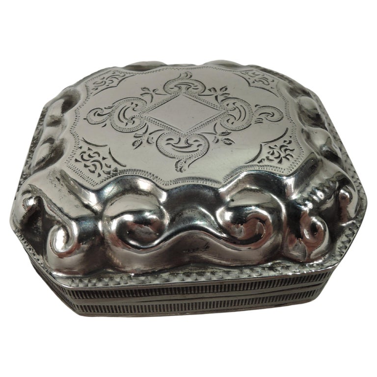 Antique Dutch Silver Match Safe with Strike For Sale at 1stDibs