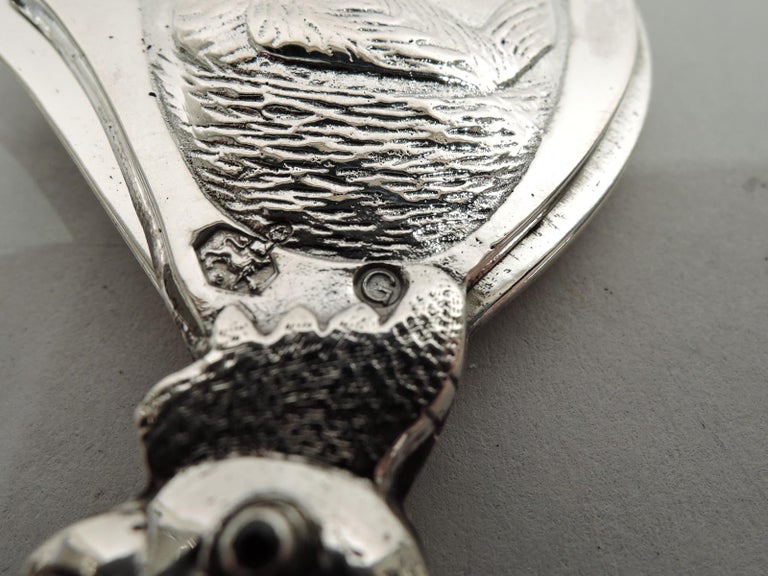 Antique Dutch Silver Mother Hen Soft-Boiled Egg Cutter For Sale at 1stDibs