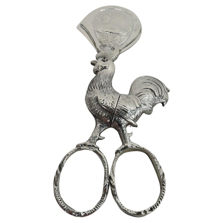 Antique Dutch Silver Mother Hen Soft-Boiled Egg Cutter For Sale at 1stDibs