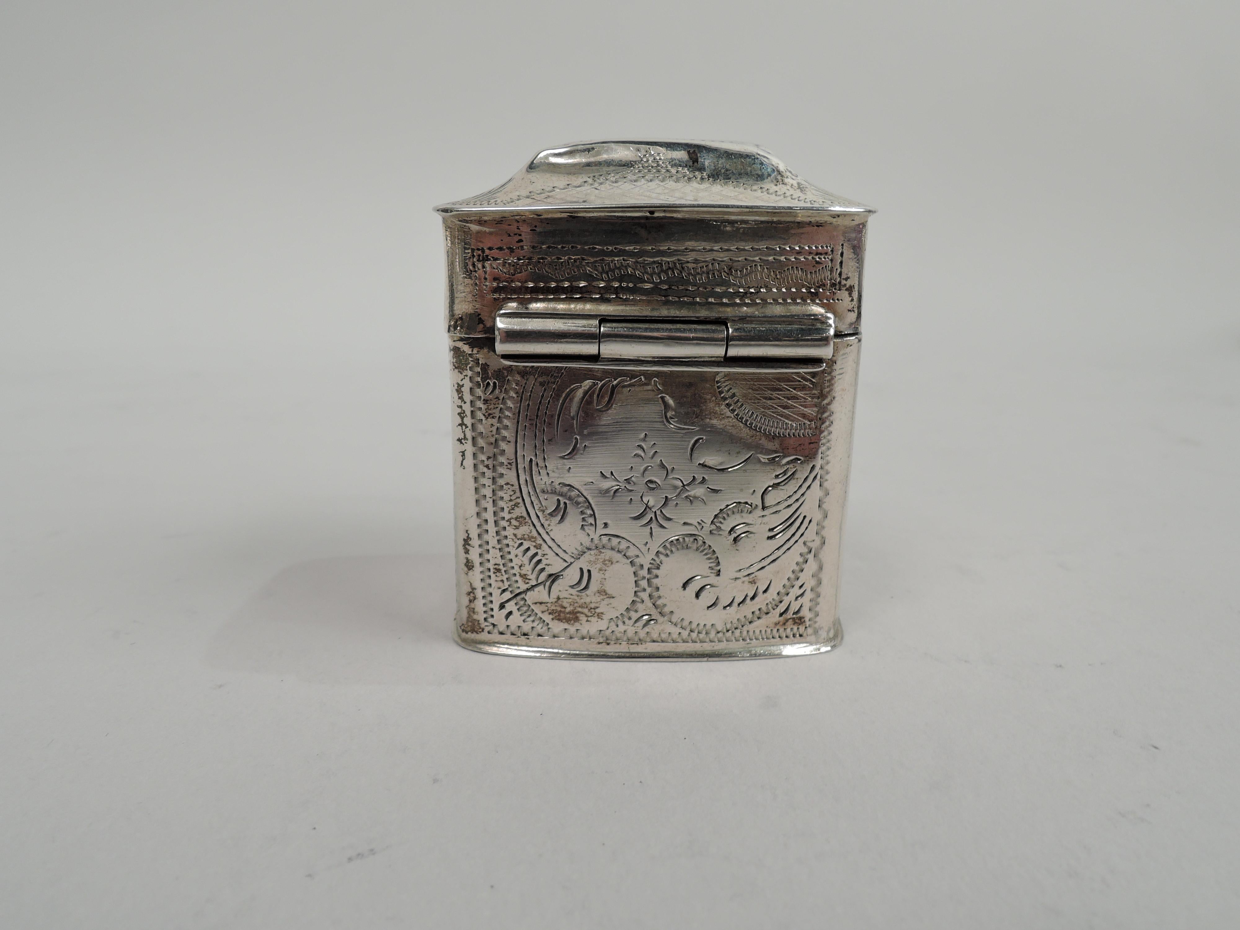 Antique Dutch Silver Peppermint Box For Sale at 1stDibs