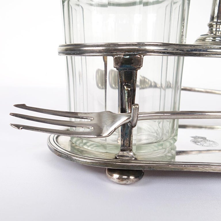 Antique Dutch Silver Plate and Crystal Pickle Set from Royal Dutch ...