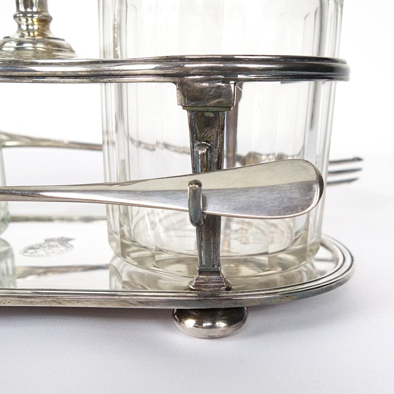 Antique Dutch Silver Plate and Crystal Pickle Set from Royal Dutch ...