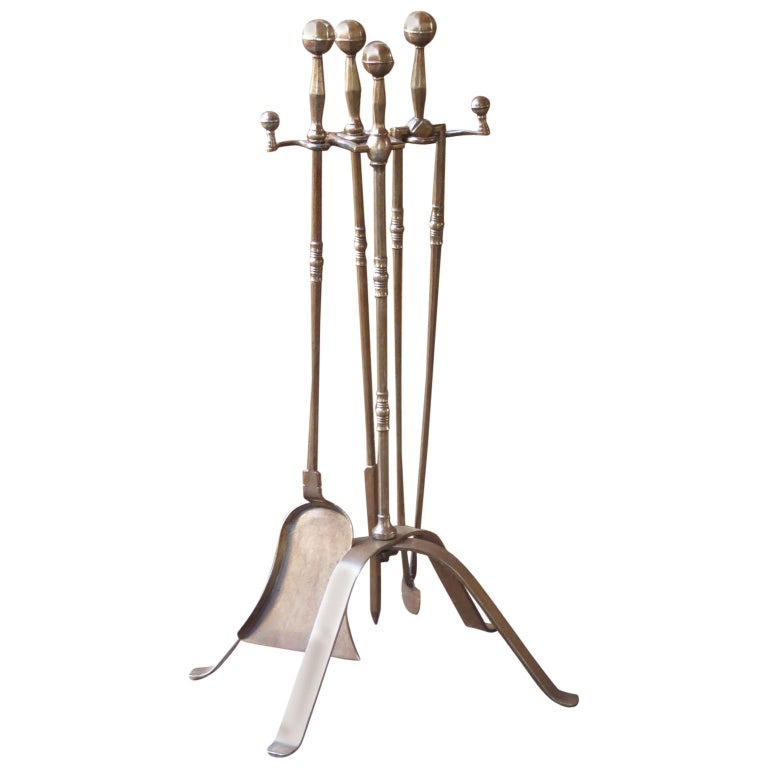 Antique Dutch Victorian Fireplace Tools or Fire Tools at 1stDibs